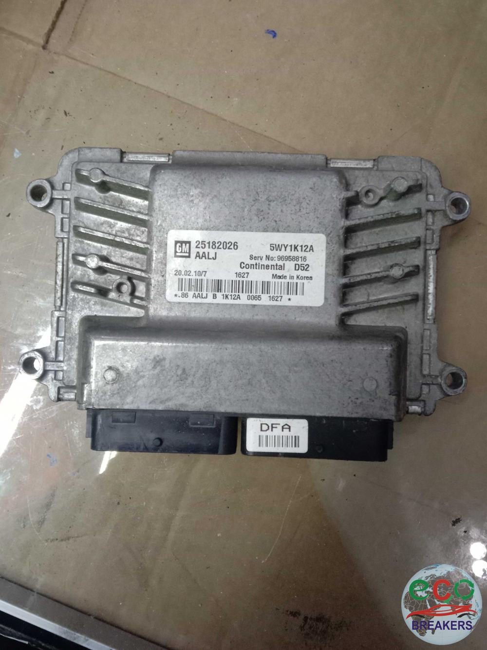 Chevrolet Spark MK1 M300 MF48D LT 80bph 11 Reg Engine Control Unit Ecu ...
